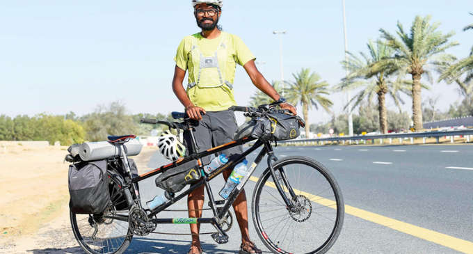 Two Indian men reach UAE on cycles | India Post News Paper