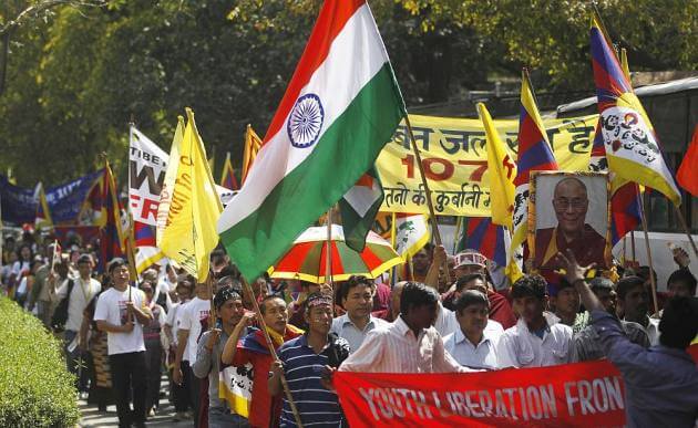 'Tibet Rights Collective' Protests At Chinese Embassy In New Delhi ...